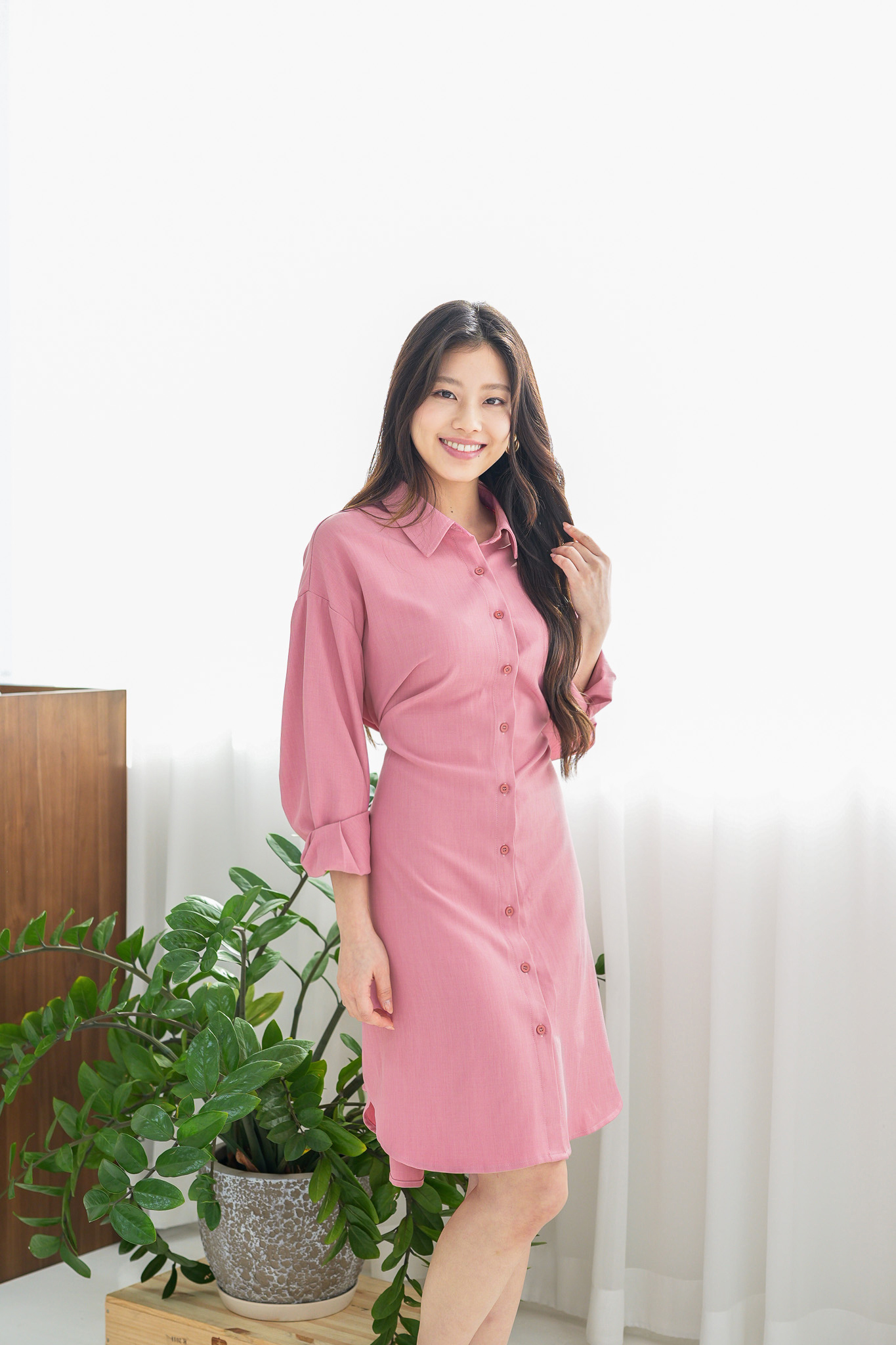 Heather Multi-Way Shirt Dress In Pink | Wardrobe of Joy